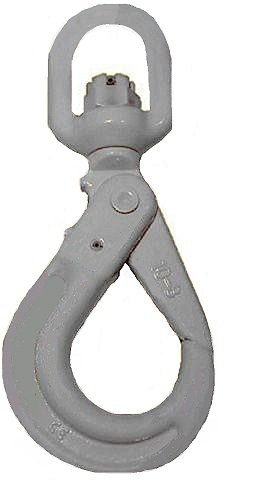 All Material Handling 10SSLH08 Swivel Self-Locking Hook with Bronze ...