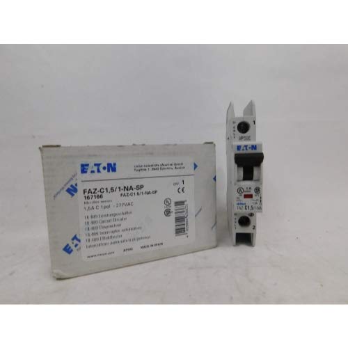 Eaton FAZ-C15/1-NA-SP 15A, 1P, 277/480VAC, 48VDC, 10 kAIC, C-Curve, UL4 ...