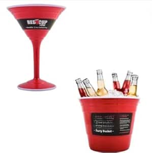 Amazon.com | Red Cup Living Cocktail Cup Party Bucket Combo: Martini ...