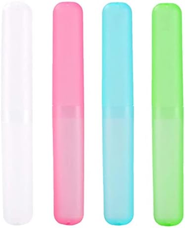 Amazon.com: Medsuo 4pcs Plastic Toothbrush Case Travel Cover Holder ...