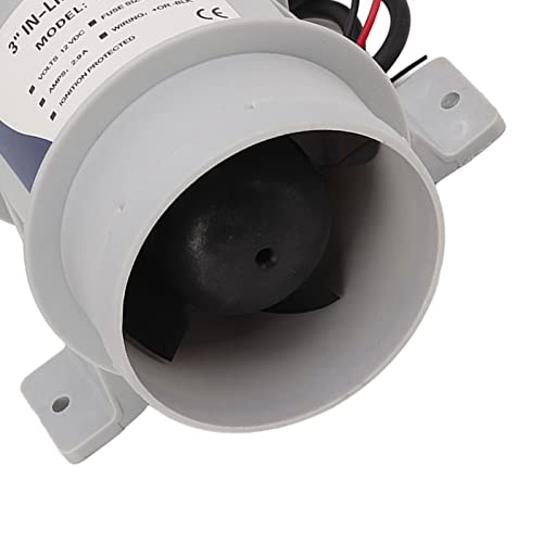 Aramox Bilge Blower Fan, 3 Inch 12V 2.9A Silent Inline Blower Inline ...