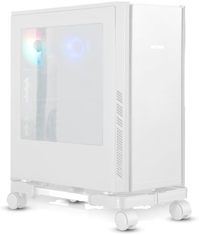 Mobile CPU Stand, Adjustable Computer Tower Stand with 4 Rolling Caster ...