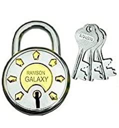 Ramson Lock and Keys Door Lock for Home Shackle Padlock 65 mm with 3 Keys Double Locking ...