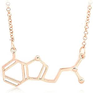 Amazon.com: Collar con colgante de moda, 1 unidad, estructura química ...