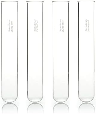 RG Borosilicate glass Test Tube 25mm x 150 mm, Capacity 55 ml (Boiling ...