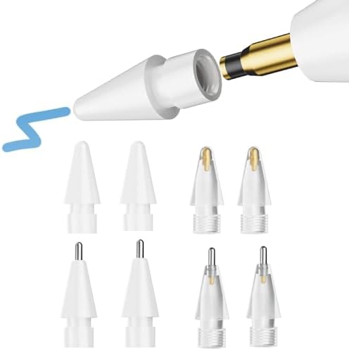 Amazon.com: 8 Pack Apple Pencil Tips, Upgraded Replacement Pencil Nibs ...