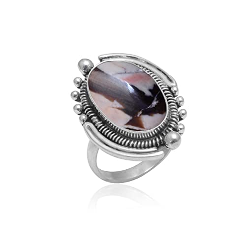 Amazon.com: Veracity Jewelry 925 Sterling Silver Peanut Wood Jasper ...