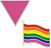 Amazon.com: PinMart's Pink Triangle and Pansexual Pride LGBTQ Flag ...