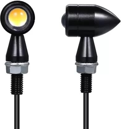 AUTOFASTERS Mini Metal Bullet Signals LED Light Universal Small Front ...