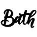 Amazon.com: CREATCABIN Wooden Bath Sign Bathroom Decor Wood Cutout ...