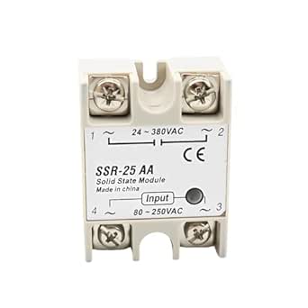 1PCS SSR-25DA SS-25DD25A ssr solid state relay SSR-25AA, input 80-250VAC, output 24-380VAC (Size ...