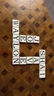 Amazon.com: Personalized Scrabble Tiles (white wash, Wood) : Home & Kitchen
