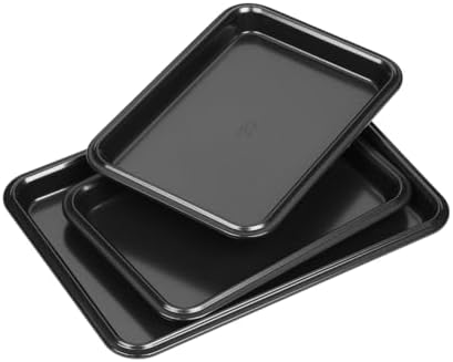 Non-Stick Baking Trays, Homikit Carbon Steel Sheet Pan Set of 3 ...