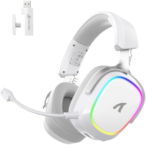 ATTACK SHARK G800 kabelloses RGB-Gaming-Headset: 7.1 Surround-Sound, 50 ...