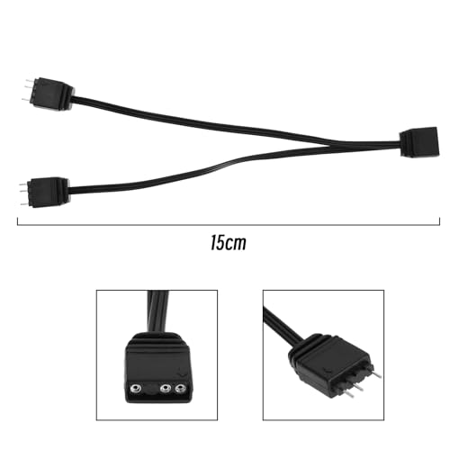 OTOTEC 2PCS RGB Light Strip Extension Cables 3Pin Extension Connector ...