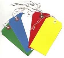 250 Large Reinforced RED Strung Tags Luggage Labels 120 x 60mm : Amazon ...