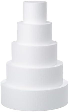 Amazon.com: Hedume Set of 4 Round Foam Cake Dummies, 4 Tiers of 4" 6" 8 ...