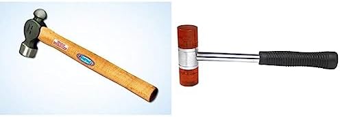 Taparia WH 500 B Steel (500g) Ball Pein Hammer with Handle (Brown and ...
