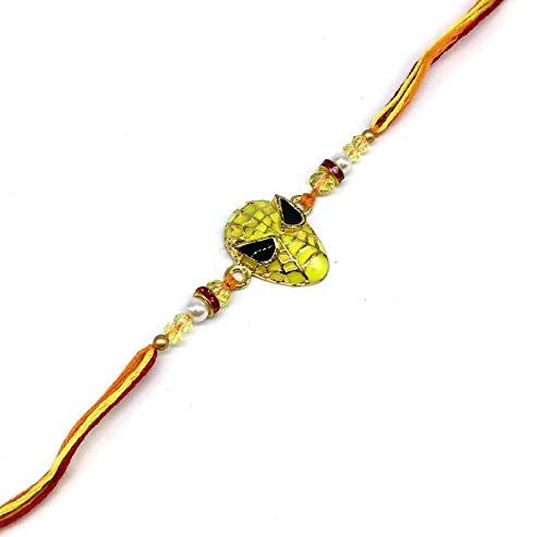 Buy Digital Yellow Spider-Man Rakhi for Kids Multicolor Thread Designer ...