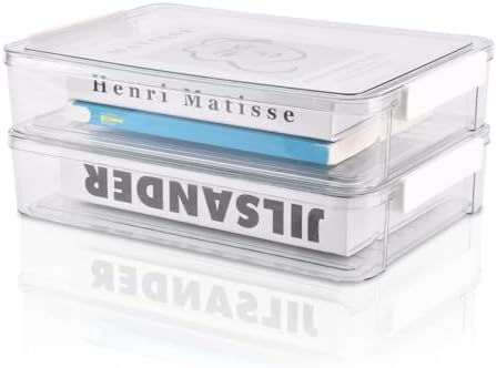 Amazon.com: Beeveer 24 Pcs Rectangle Clear Plastic Boxes PVC ...