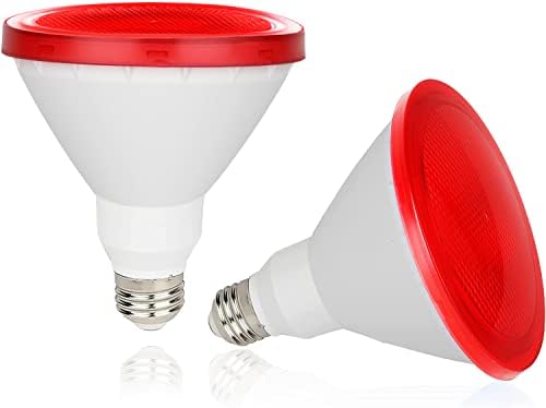 U4GLORY Red LED PAR38 Flood Light Bulb, 15W (100Watt Equivalent), E26 ...