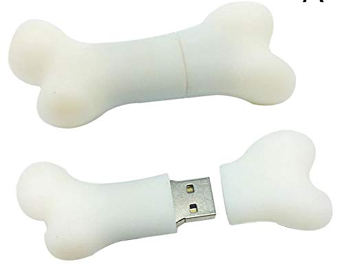 2.0 White Dog Human Bone 16GB USB External Hard Drive Flash Thumb Drive ...