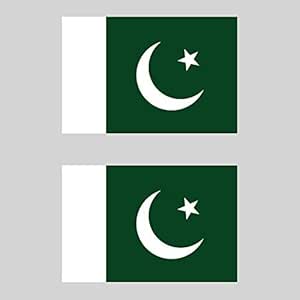 Amazon.com: Two Pack Pakistani Flag Sticker Decal Self Adhesive Vinyl ...