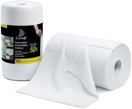 Amazon.com: AIDEA Microfiber Cleaning Cloth Roll White, 75PK ...