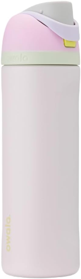 Owala FreeSip - Botella de agua de acero inoxidable aislada con popote ...