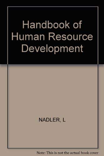 The Handbook of human resource development: Leonard Nadler ...