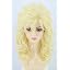 LeMarnia Women's Golden Yellow Fluffy Long Curly Wig Rock Singer Wig ...