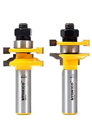 YONICO Router Bits Set Rail and Stile 2 Bit Junior Ogee 1/2-Inch Shank ...
