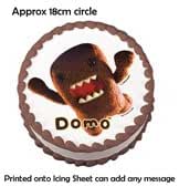 Amazon.com: Domo Circle Personalised Cake Topper Edible Decoration x 1 ...