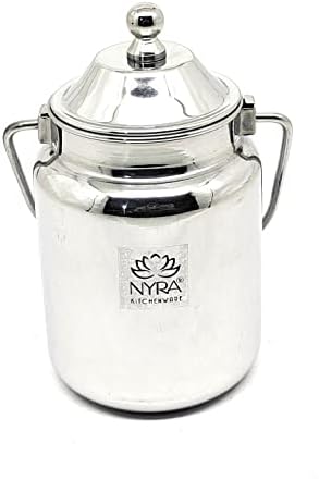 NYRA® Stainless Steel Barni Milk Can/Container with an Upper Lid Dolchi ...