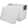 Amazon.com - Callyne 70 L Clear Plastic Large Storage Box with Wheels ...