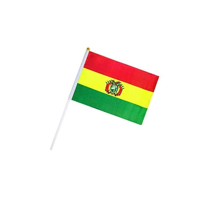 Buy Kind Girl Hand Held Bolivia Flag Bolivian Flag Stick Flag Small ...