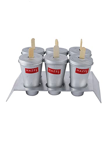 HAZEL Aluminium Reusable Kulfi Mould Set of 6 | Kulfi Maker for ...