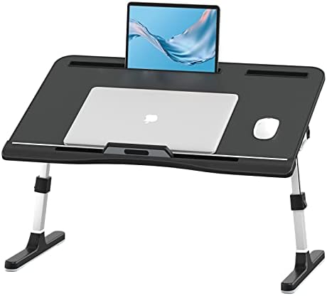 Amazon.com: Foldable Laptop Bed Tray Desk, Adjustable Laptop Bed Table ...