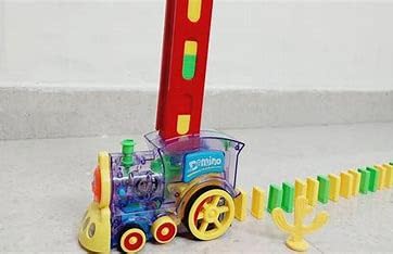 Buy Domino Funny Train 60 Pcs Domino Train Toy Set, Domino Rally Train ...