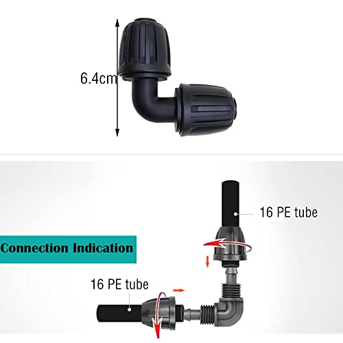 CTRICALVER 1/2 inch Irrigation Fittings, 6 Pcs Elbow Connectors ...