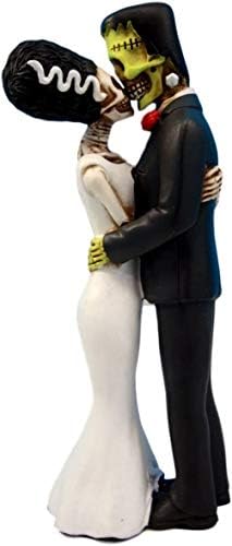 Amazon.com: Ebros Gift Day of The Dead Wedding Skeleton Frankenstein Groom Carrying Bride Couple ...