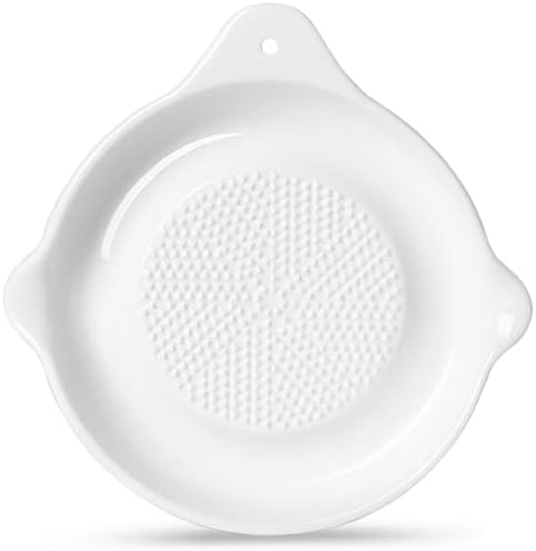 ONTUBE Ceramics Grater Plate for Ginger, Garlic, Onion, Cheese, Lemon ...
