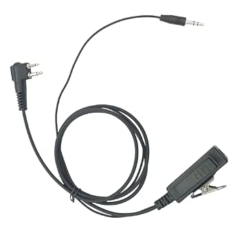 Amazon.com: M1 to 3.5mm Ptt Mic Adapter Rugged Radio Headset Cable 2 ...