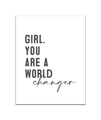 Amazon.com: Girl You are a World Changer - Unframed 11x14 Inch Art ...