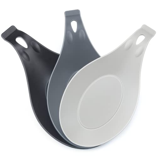 TROUSKAIG Spoon Rest for Stove Top, 3 Pack Large Silicone Spoon Holder ...