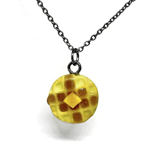 Amazon.com: Handmade Waffle Necklace, 20" Cable Stainless Steel Chain ...