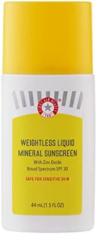 Amazon.com: First Aid Beauty - Weightless Liquid Mineral Sunscreen with ...