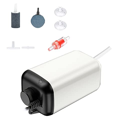 Craftsboys Aquarium Air Pump Fish Tank Silent Adjustable Powerful Oxygen Pump for 10~80L Fish ...