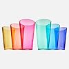 Amazon.com | Khen Classic Plastic Reusable Drinking Glasses (Set of 6 ...