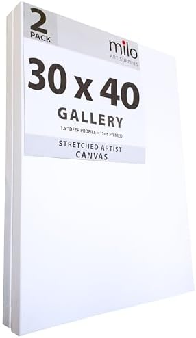 Amazon.com: milo Stretched Artist Canvas | 12x12 inch | Value Pack of 8 ...